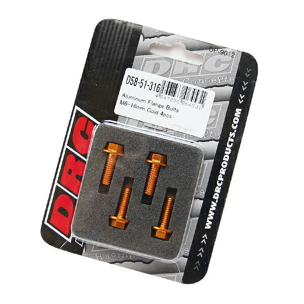 M6 アルミフランジボルト ゴールド 4個 16mm – バイクマン