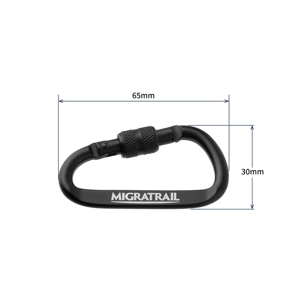 アルミニウムカラビナ ブラック L65×W30mm 2個 – バイクマン